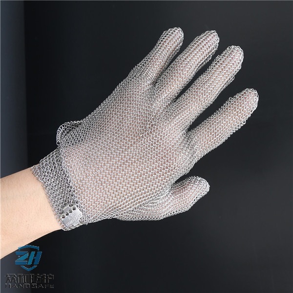 Metal Mesh Gloves for five fingers full hand protection with size XXS ...